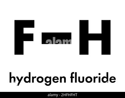 Hydrogen fluoride (HF) molecule. Skeletal formula Stock Vector Image ...