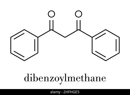 Dibenzoylmethane drug molecule. Skeletal formula Stock Vector Image ...