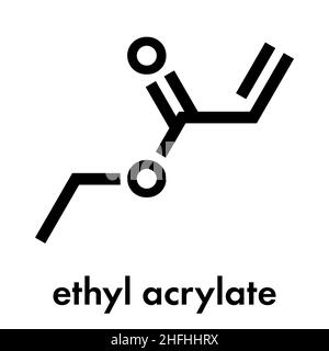Ethyl acrylate molecule. Skeletal formula Stock Vector Image & Art - Alamy