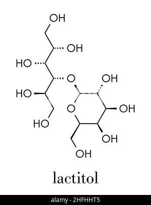 Lactitol sweetener and laxative molecule. Skeletal formula Stock Vector ...