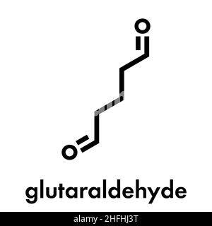Glutaraldehyde (glutaral) disinfectant molecule. Used in disinfection ...