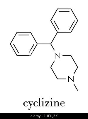 Skeletal formula of Cyclizine. Drug chemical molecule Stock Vector ...