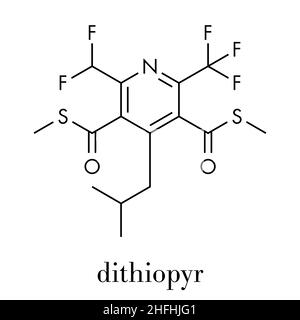 Dithiopyr preemergent herbicide molecule. Skeletal formula Stock Vector ...