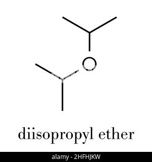 Diisopropyl ether chemical solvent molecule. Skeletal formula Stock ...