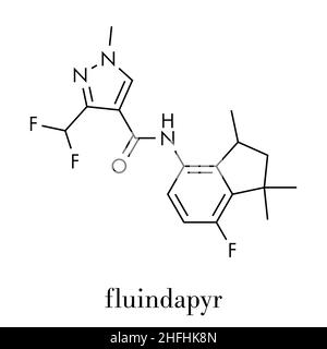 Fluindapyr fungicide molecule. Skeletal formula Stock Vector Image ...