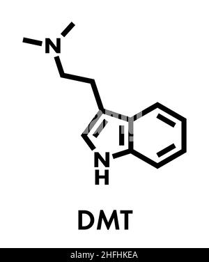Skeletal formula of Dimethyltryptamine. Drug chemical molecule Stock ...