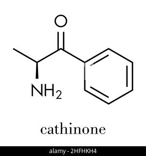 Cathinone khat stimulant molecule. Present in Catha edulis (khat ...