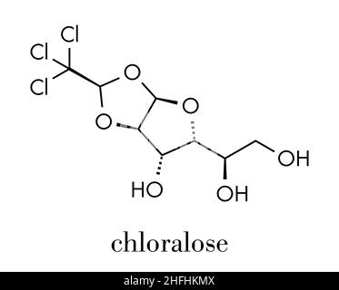 Chloralose rodenticide molecule. Skeletal formula Stock Vector Image ...