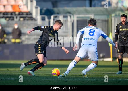 Empoli's Liam Henderson in action during the Serie A soccer match ...