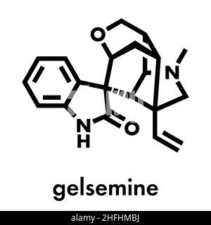 Gelsemine alkaloid molecule. Skeletal formula Stock Vector Image & Art ...