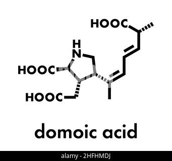Domoic acid algae poison molecule. Responsible for amnesic shellfish ...