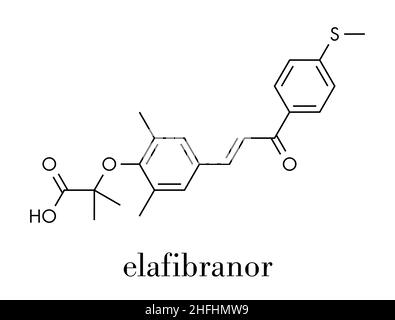 Elafibranor drug molecule. Skeletal formula Stock Vector Image & Art ...