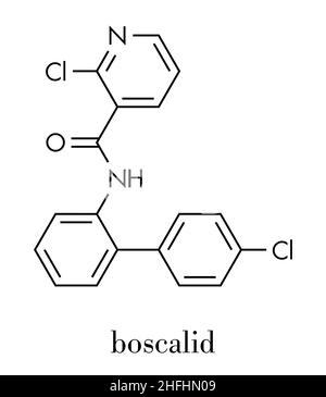 Boscalid fungicide molecule. Skeletal formula Stock Vector Image & Art ...