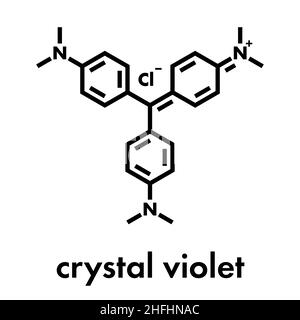 Crystal violet (gentian violet) molecule. Dye molecule used in Gram ...