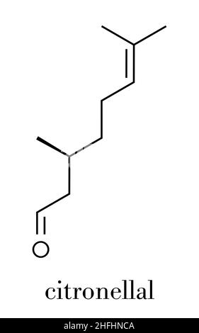 Citronellal citronella oil molecule. Used in insect repellents ...