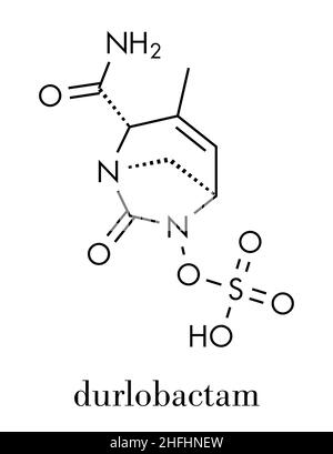 Durlobactam antibiotic drug molecule. Skeletal formula Stock Vector ...