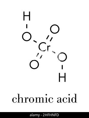 Chromic acid (H2CrO4) molecule. Skeletal formula Stock Vector Image ...