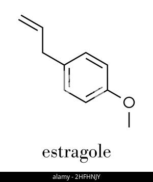 Estragole herbal molecule. Skeletal formula Stock Vector Image & Art ...