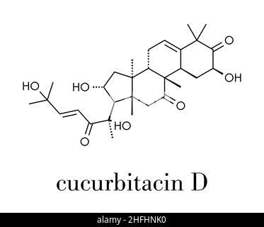 Cucurbitacin D bitter molecule. Skeletal formula Stock Vector Image ...