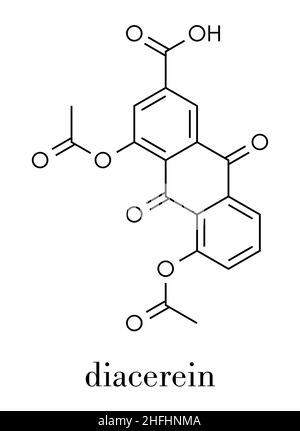 Diacerein drug molecule. Skeletal formula Stock Vector Image & Art - Alamy