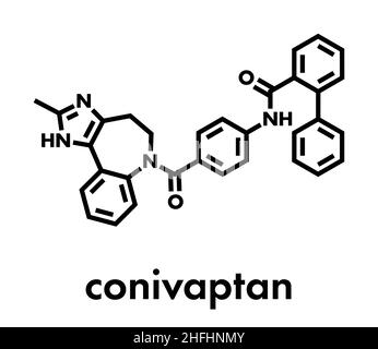 Conivaptan hyponatremia drug molecule. Inhibitor of vasopressin ...