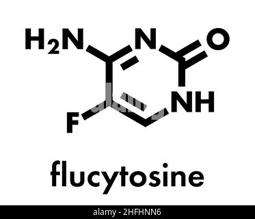 Skeletal formula of Flucytosine. Drug chemical molecule Stock Vector ...
