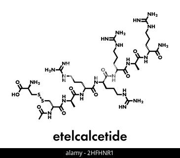 Etelcalcetide drug molecule. Skeletal formula Stock Vector Image & Art ...