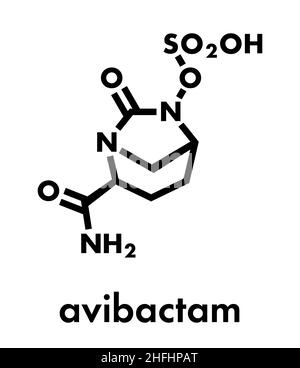 Avibactam drug molecule Beta-lactamase inhibitor given in combination ...