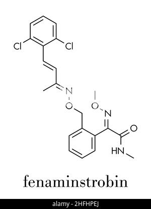 Fenaminstrobin fungicide molecule. Skeletal formula Stock Vector Image ...