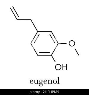 Skeletal formula of Eugenol. Chemical molecule Stock Vector Image & Art ...