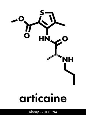 Articaine local anesthetic drug molecule. Skeletal formula Stock Vector Image & Art - Alamy