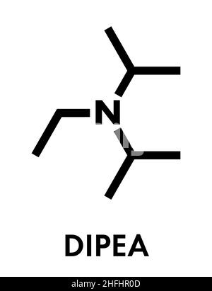 DIPEA (N,N-diisopropylethylamine, Hunig's base) molecule. Stylized ...