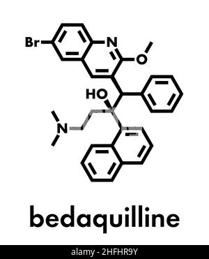 Bedaquiline tuberculosis drug. Diarylquinoline antibacterial used in ...