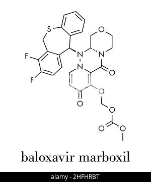 Baloxavir marboxil influenza drug molecule (cap-dependent endonuclease ...
