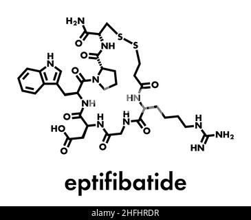 Eptifibatide anticoagulant drug molecule. Skeletal formula Stock Vector ...