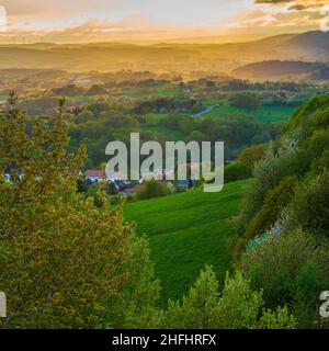 romantic sunset in Sankt Wendel Stock Photo - Alamy