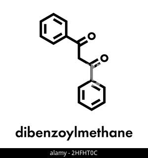 Dibenzoylmethane drug molecule. Skeletal formula Stock Vector Image ...
