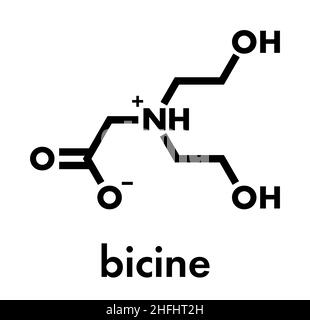 Bicine buffering agent molecule. Skeletal formula Stock Vector Image ...