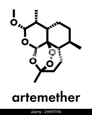 Skeletal formula of Artemether. Drug chemical molecule Stock Vector ...