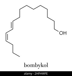 Bombykol insect pheromone molecule. Skeletal formula Stock Vector Image ...