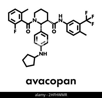 Avacopan drug molecule. Skeletal formula Stock Vector Image & Art - Alamy
