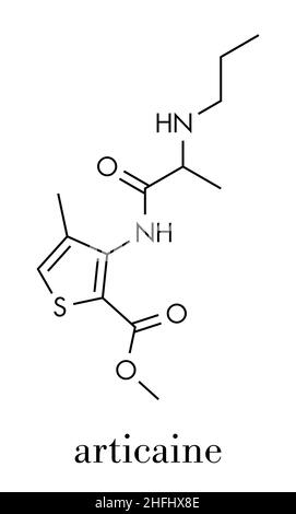 Articaine local anesthetic drug molecule. Skeletal formula Stock Vector Image & Art - Alamy
