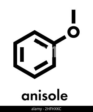 Anisole chemical molecule. Used in fragrances and as chemical precursor ...