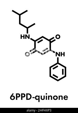6PPD-quinone, degradation product of the rubber additive 6PPD. Toxic to ...