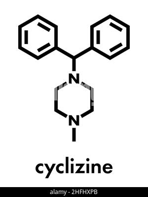 Skeletal formula of Cyclizine. Drug chemical molecule Stock Vector ...