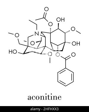 Skeletal formula of Aconitine. chemical molecule Stock Vector Image ...