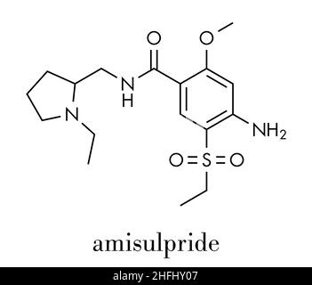 Amisulpride drug molecule. Skeletal formula Stock Vector Image & Art ...