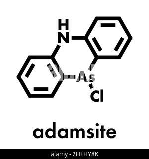 Adamsite or DM riot control agent. Skeletal formula Stock Vector Image ...