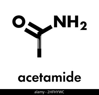 Acetamide (ethanamide) molecule. Used as plasticizer and industrial ...
