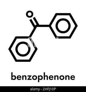 Benzophenone molecule. Skeletal formula Stock Vector Image & Art - Alamy
